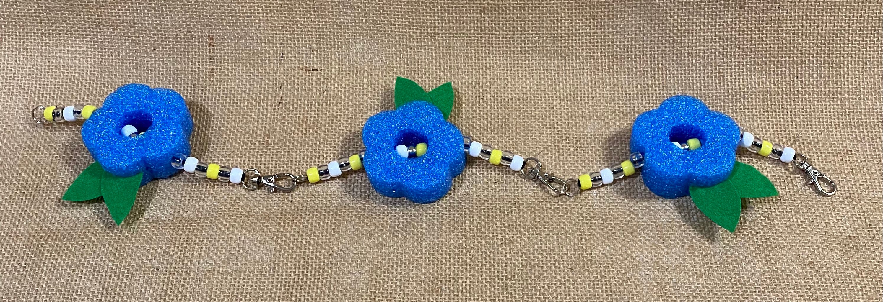 Set of Ten (10) Daisy Key Chain Backpack Clip Bag Bling Flower DIY ...