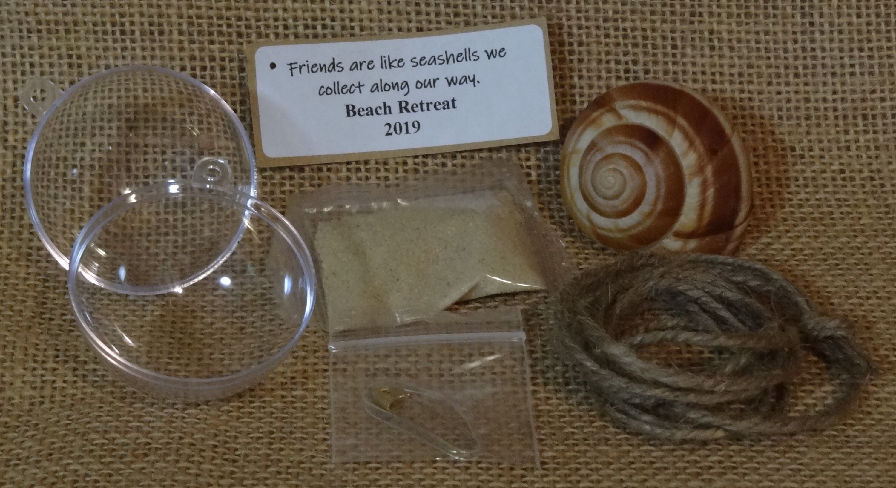 Set of Ten (10) Seashell Sand Beach Ocean Globe Scout SWAP or Craft ...