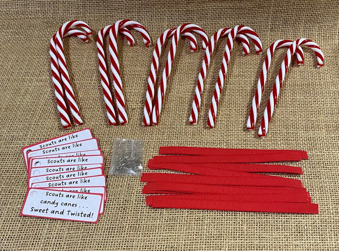 Set of Ten (10) Candy Cane Christmas Holiday Winter Scout Swaps or ...