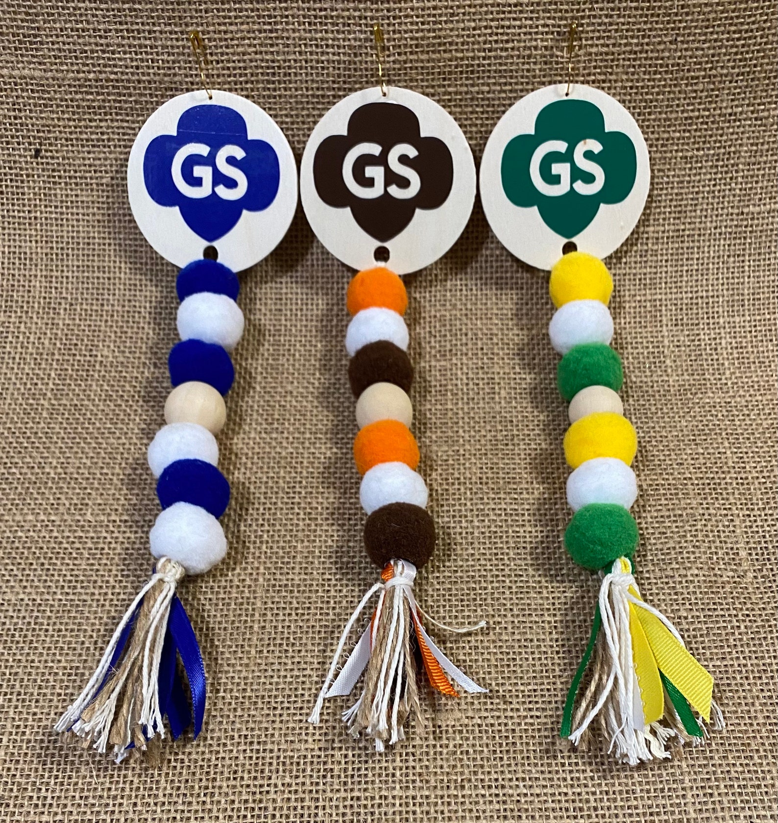 Wall Hanging Decor Nametags Name Tags Lanyards Pom Pom Wood - Etsy