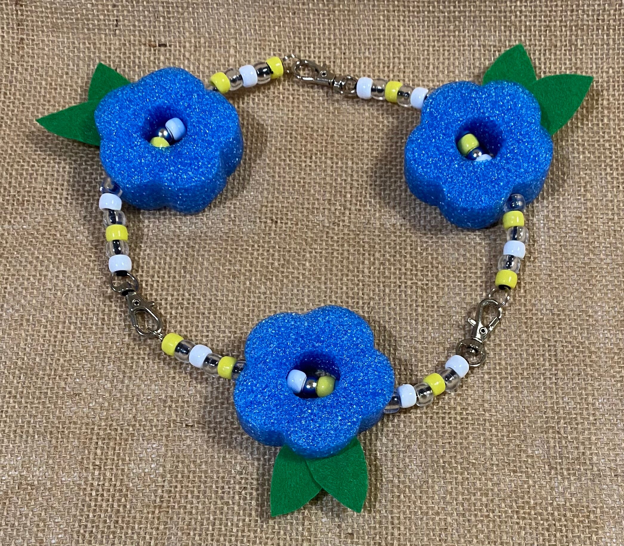 Set of Ten (10) Daisy Key Chain Backpack Clip Bag Bling Flower DIY ...