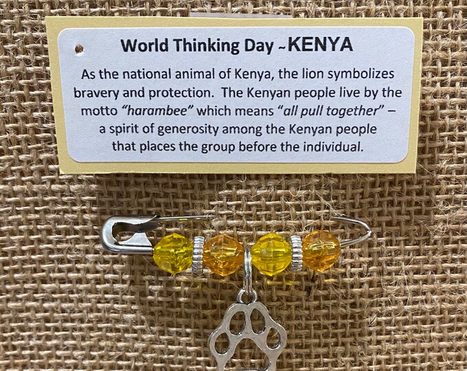 Set of Ten 10 World Thinking Day Kenya Kenyan Lion Harambee Scout SWAP ...