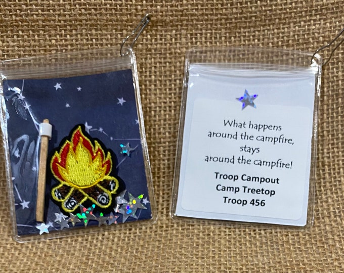 Set of Ten 10 Campfire Circle Camping Campout Scout Pocket DIY Swaps or ...