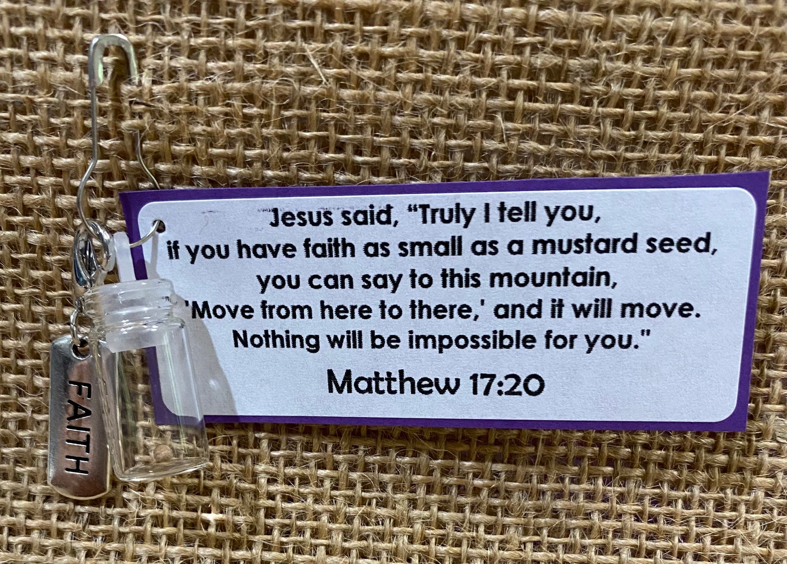 Set of Ten (10) Matthew 17:20 Faith of a Mustard Seed Pin DIY Craft ...