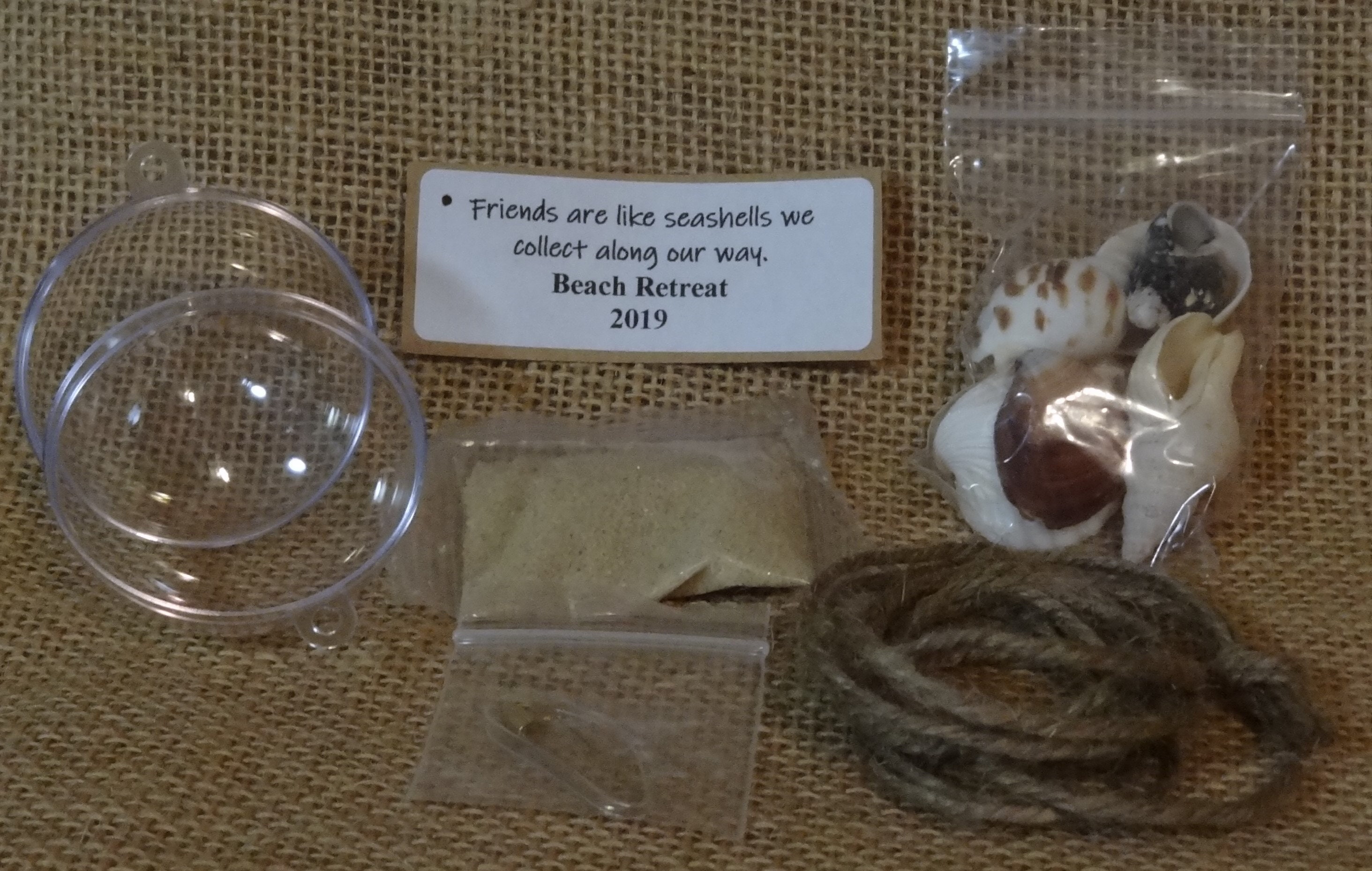 Set of Ten (10) Seashell Sand Beach Ocean Globe Scout SWAP or Craft ...