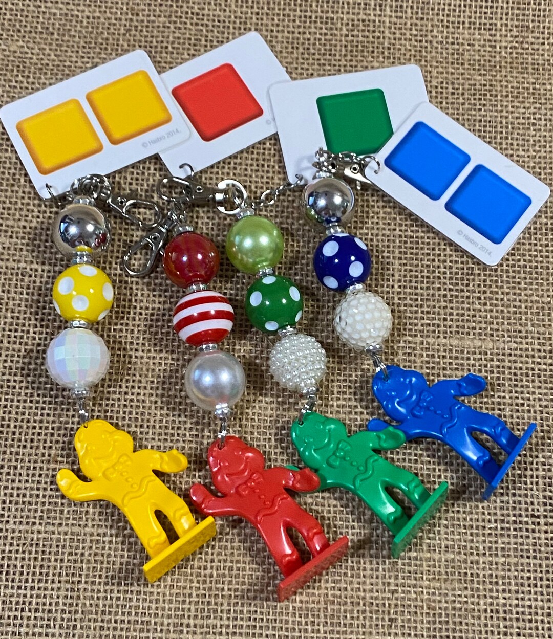 Candyland Characters Game Pieces Cards Keychain Backpack Clip, Zipper ...