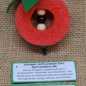 Set of Ten (10) Apple Fall Harvest Johnny Appleseed Scout SWAP or Craft ...