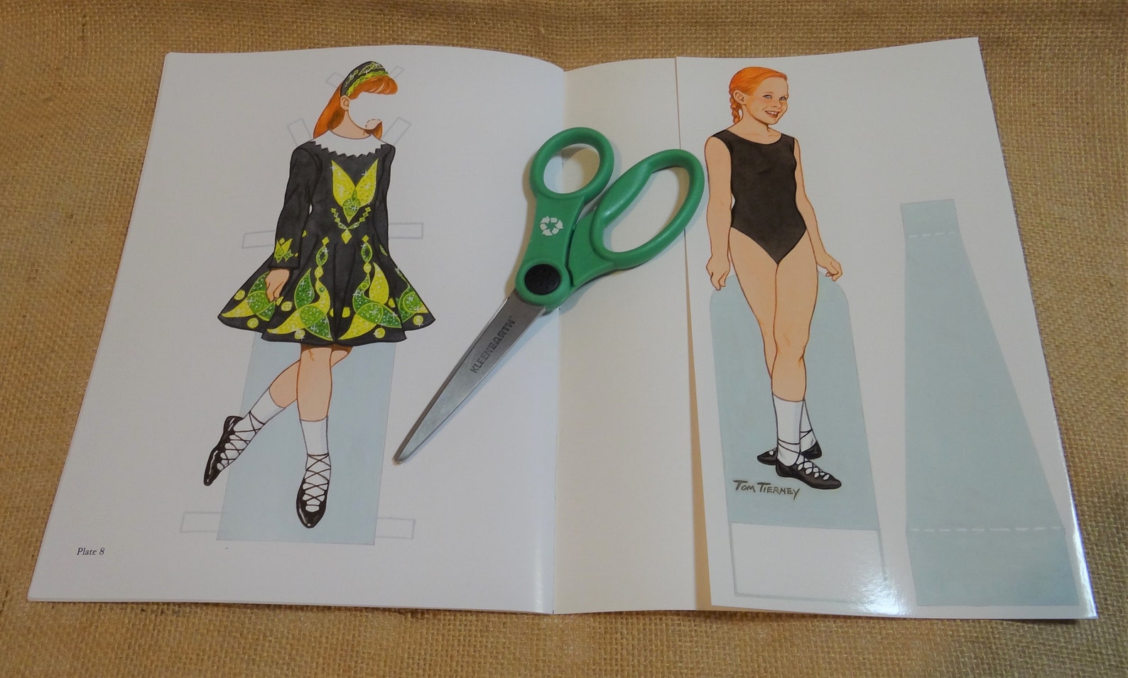 Irish Dance Paper Dolls and Scissors in Fabric Storage Bag Irish Dancer ...
