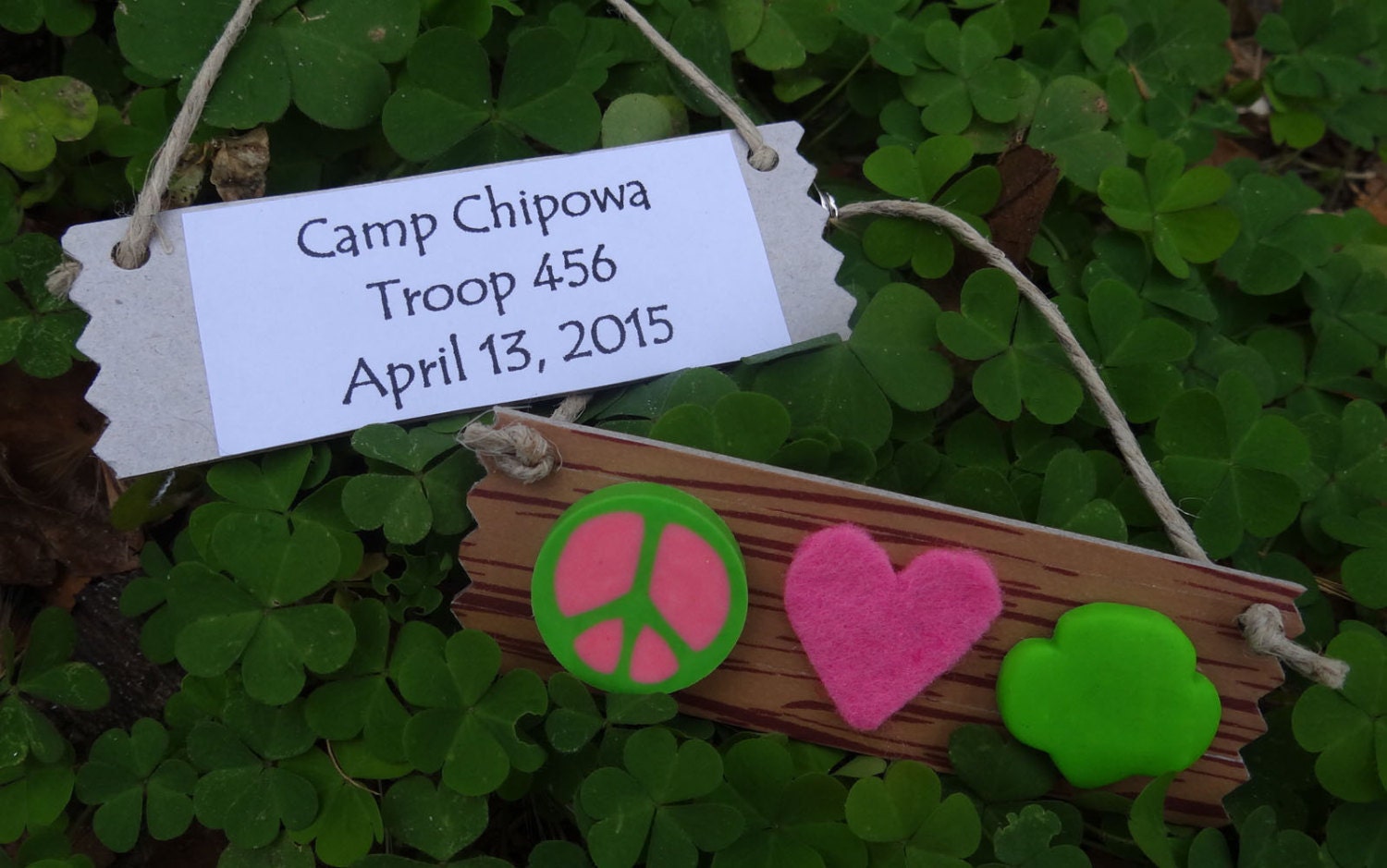 Set of 10 Peace Love & Scouts Camp Sign SWAP or Craft Kits - Etsy