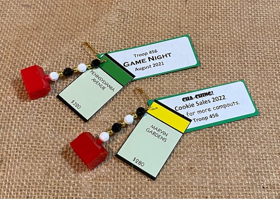 Set of Ten 10 Monopoly Game Night Cookie Sales Scout SWAP or - Etsy