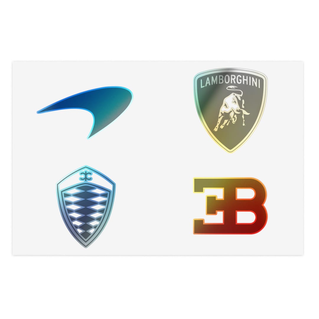 Holographic Hypercar Logo Stickers - Car Enthusiast Decals - Etsy