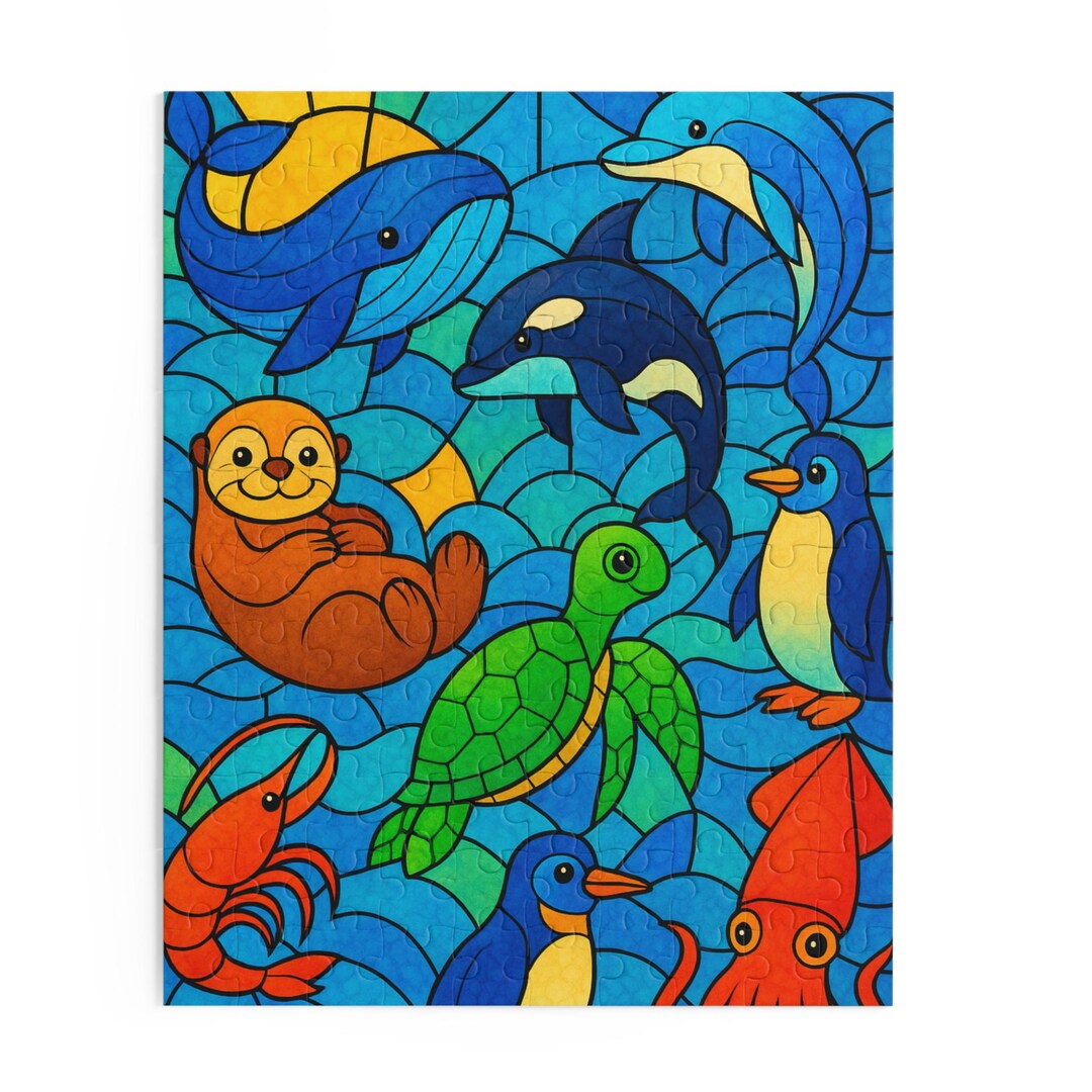 Colorful Ocean Animal Puzzle for All Ages, 120, 252, 500-piece Fun ...