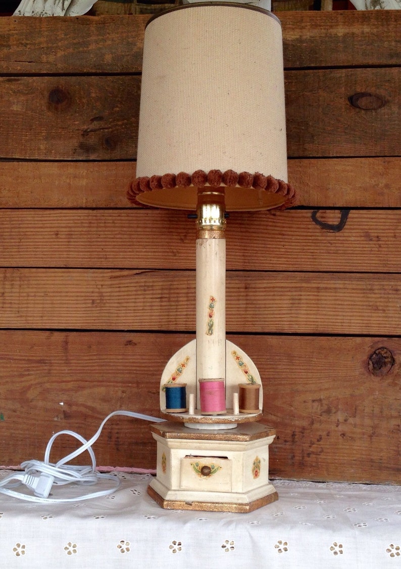 Vintage Antique 1950's Decalled Homemade Sewing Lamp - Etsy