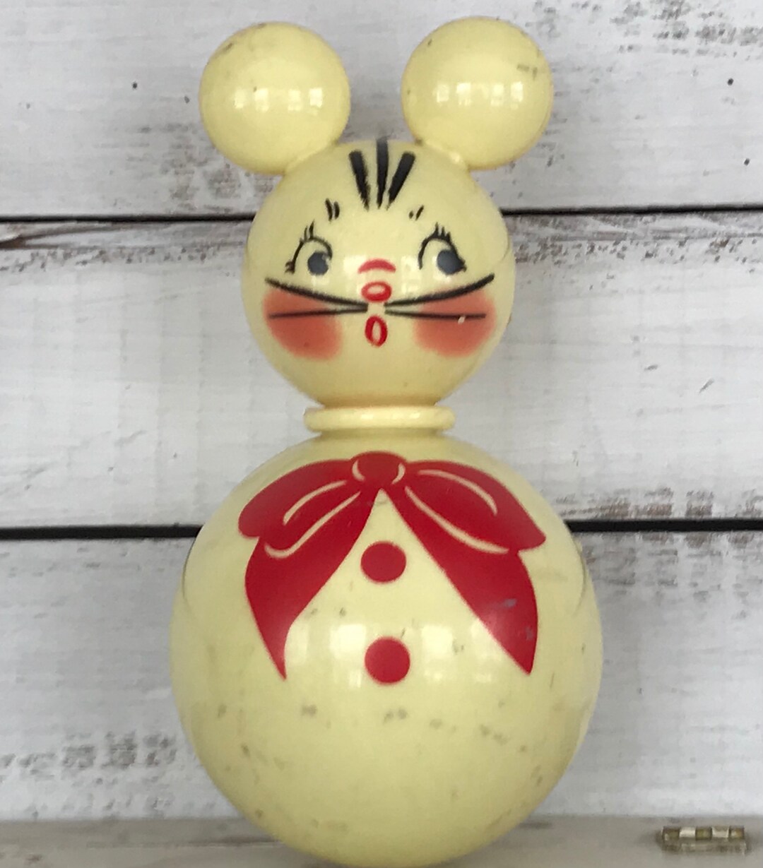 Vintage Midcentury 1950s Plastic Roly Poly Musical Painted Mouse ...