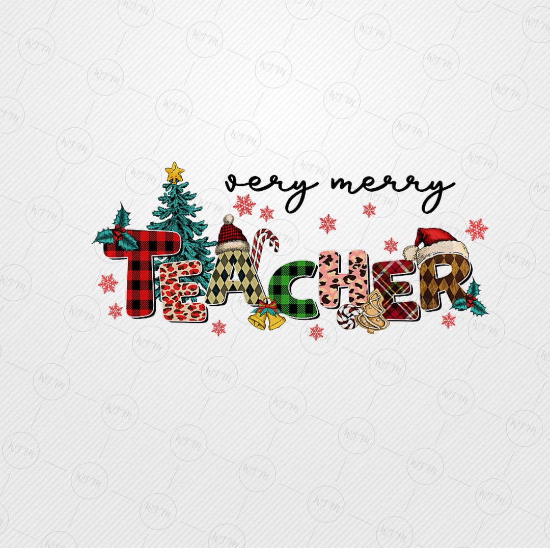 Very Merry Teacher, Christmas Teacher, Smartest Cookie Premium PNG ...