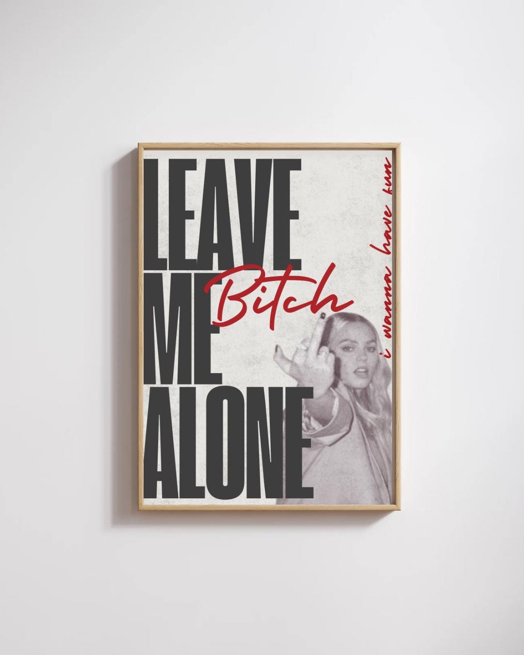 Renee Rapp Lyrics Print: "leave Me Alone, Bitch" - LGBTQ Wall Art (PDF ...