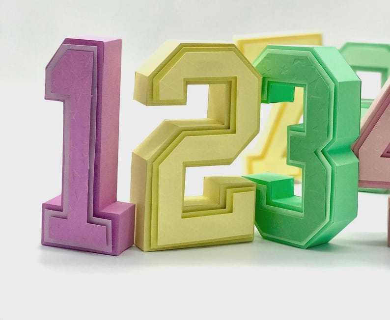 3D NUMBER PAPERCRAFT - Etsy