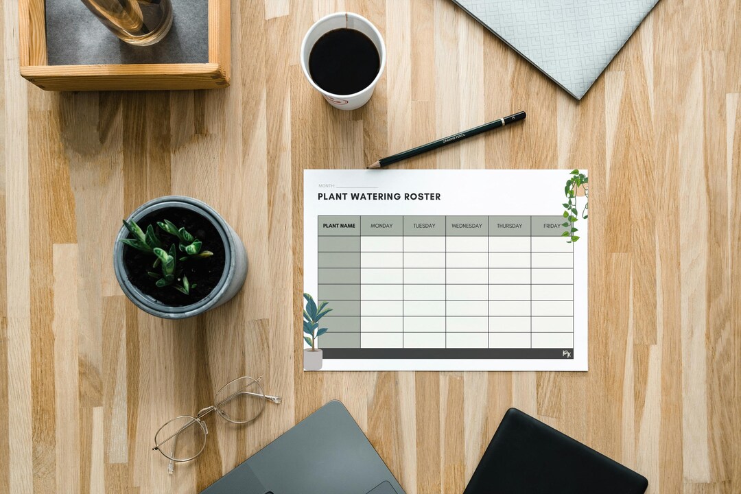 Plant Watering Template | Printable Plant Roster | Instant Download - Etsy