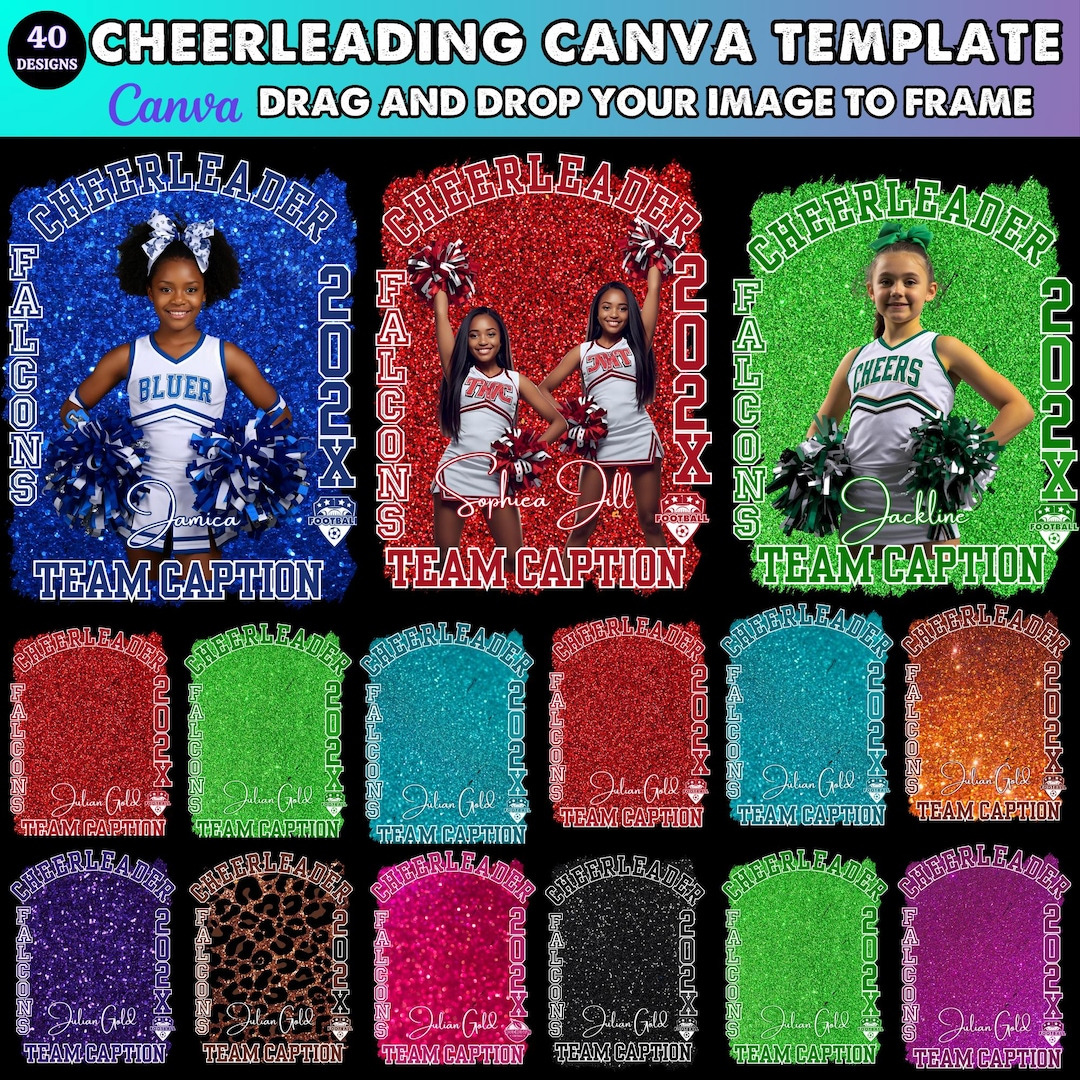 Cheerleading Canva Template, Senior Night Banner, Sports Photography ...