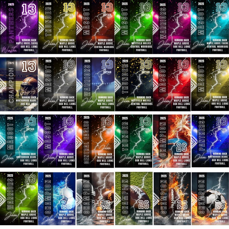 Football Poster Canva Template, Senior Night, Sports Banner (digital ...