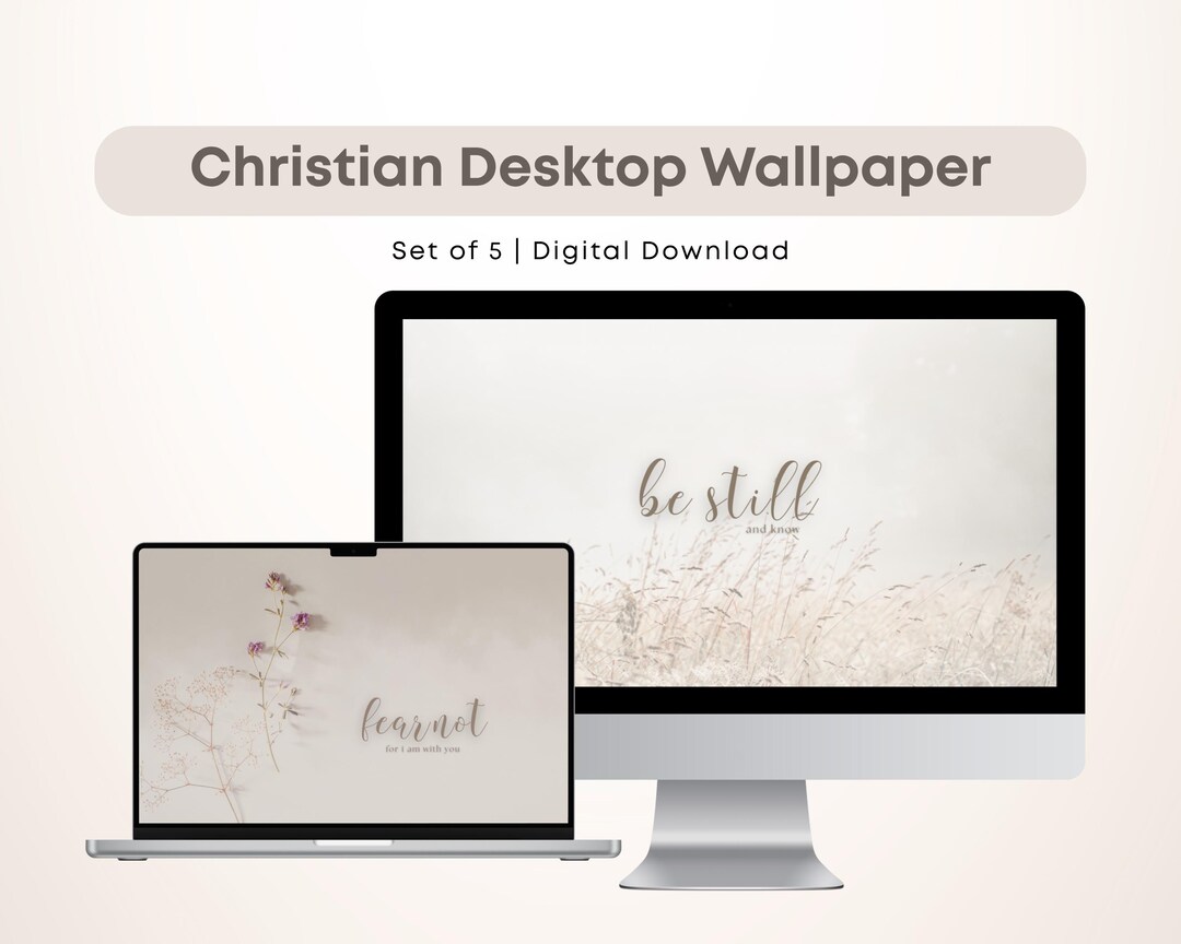 Christian Desktop Wallpaper Bundle, Aesthetic Wildflowers Desktop ...