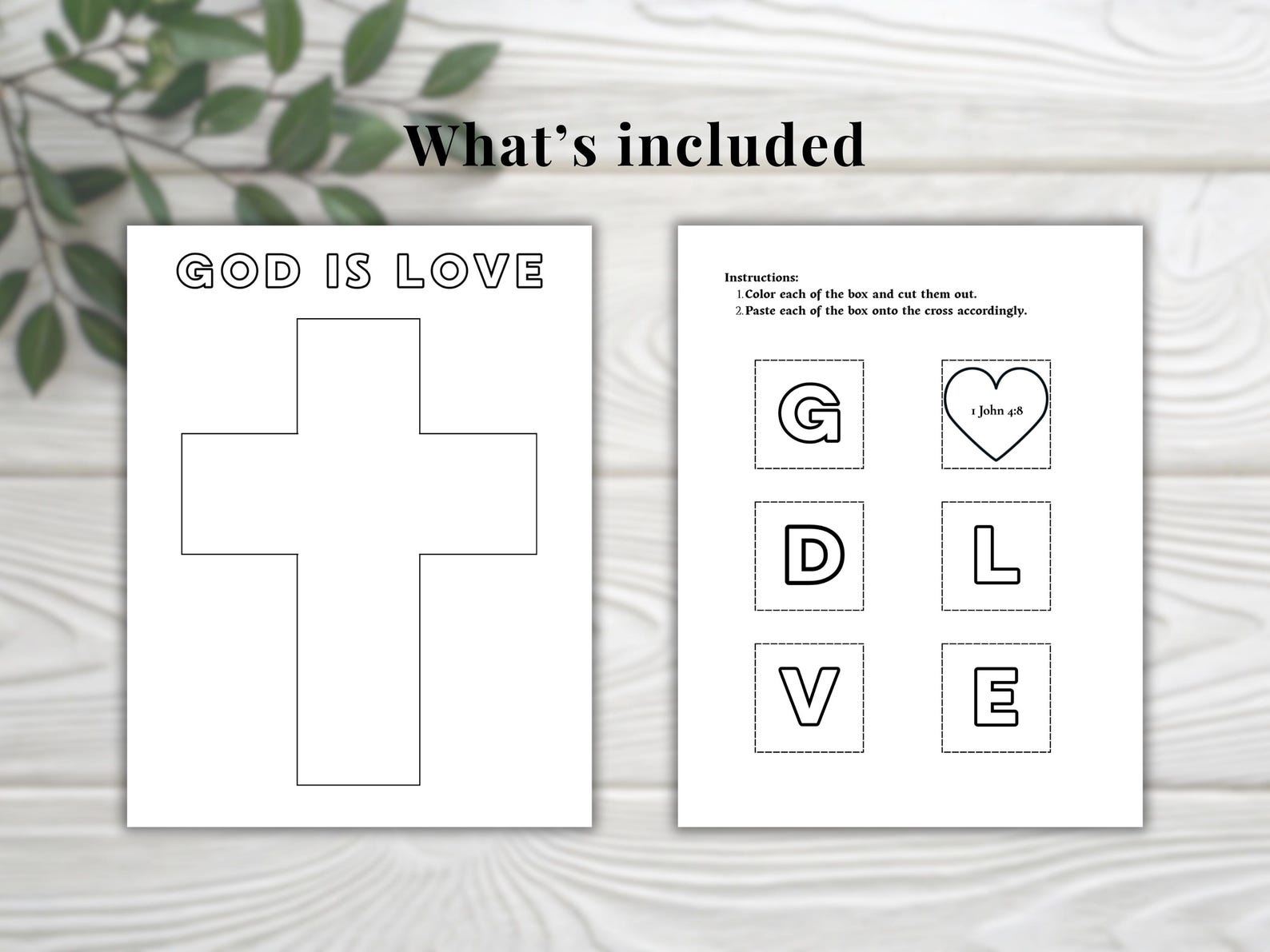 God is Love Christian Craft for Kids, 1 John 4:8 Bible Lesson ...