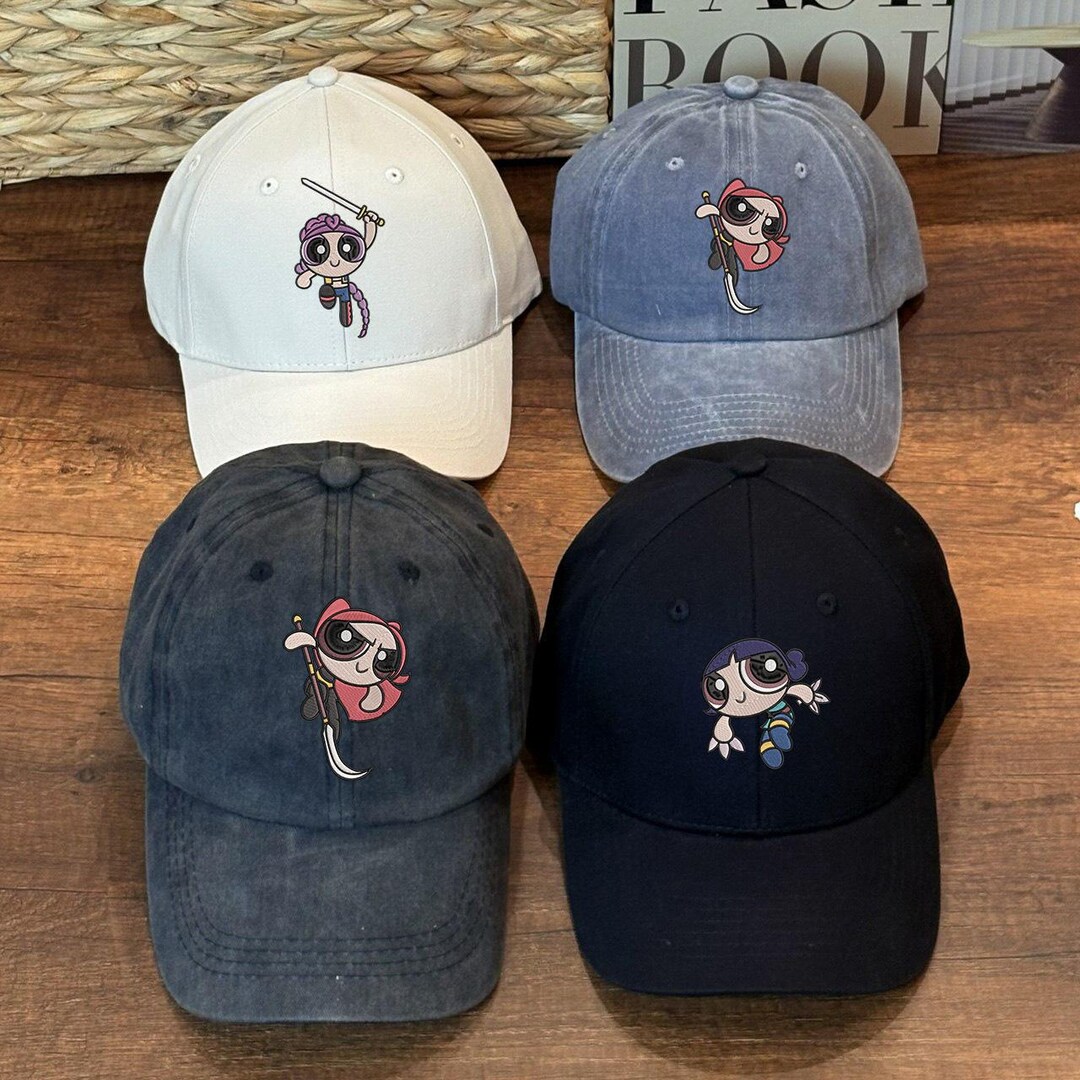 Kpop Powerpuff X Huntrix Embroidered Cap, Demon Hunter Merch, Kpop Fans ...