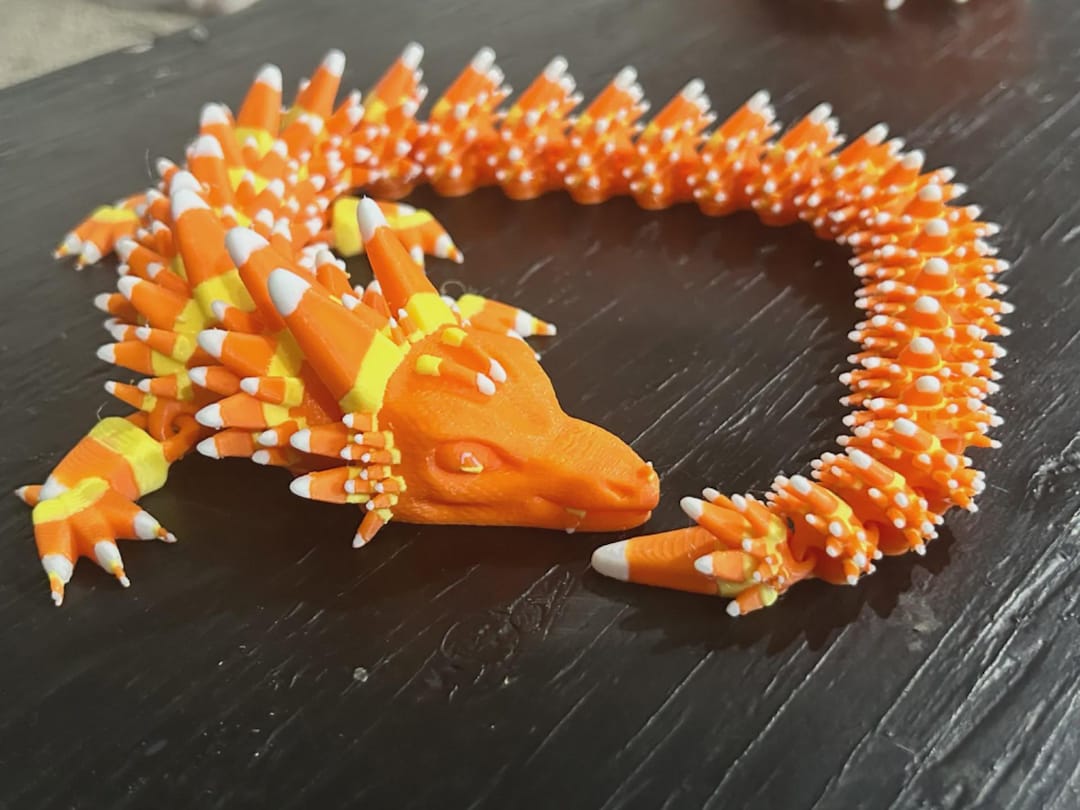 Candy Corn Articulated Dragon (16 Inch) - Etsy