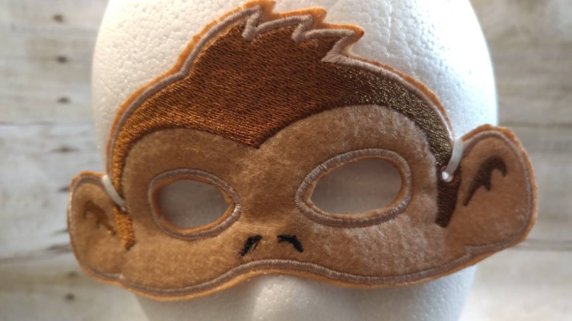 Pretend Play Felt Monkey Mask for Kids - Etsy