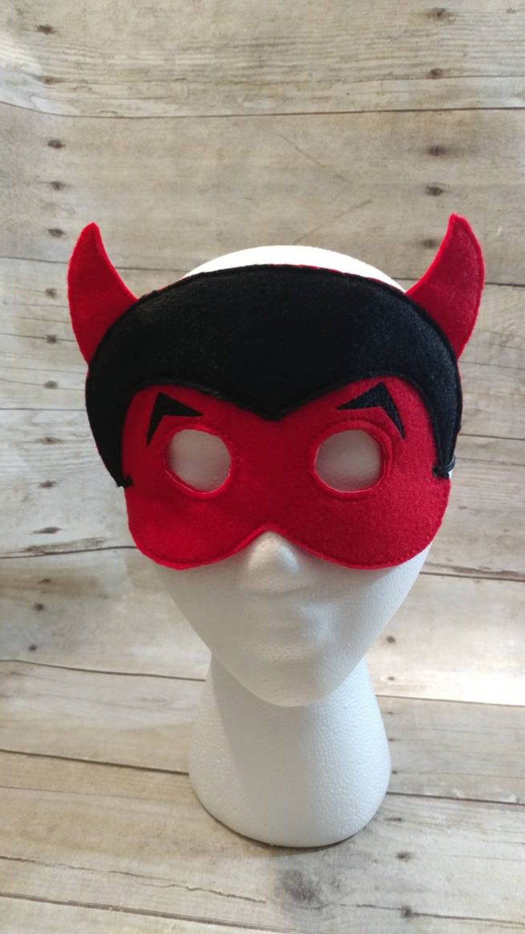 Black and Red Felt Pretend Play Devil Mask for Kids - Etsy