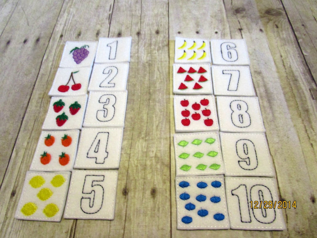 Handcrafted Felt Counting Activity Set for Teaching Counting and Number ...