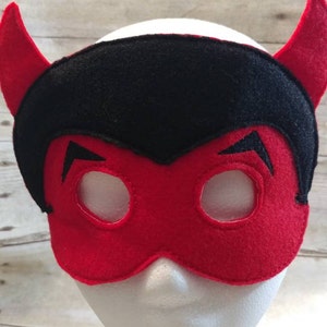 Black and Red Felt Pretend Play Devil Mask for Kids - Etsy