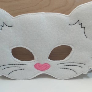 Kids Felt Pretend Play White Cat Mask - Etsy