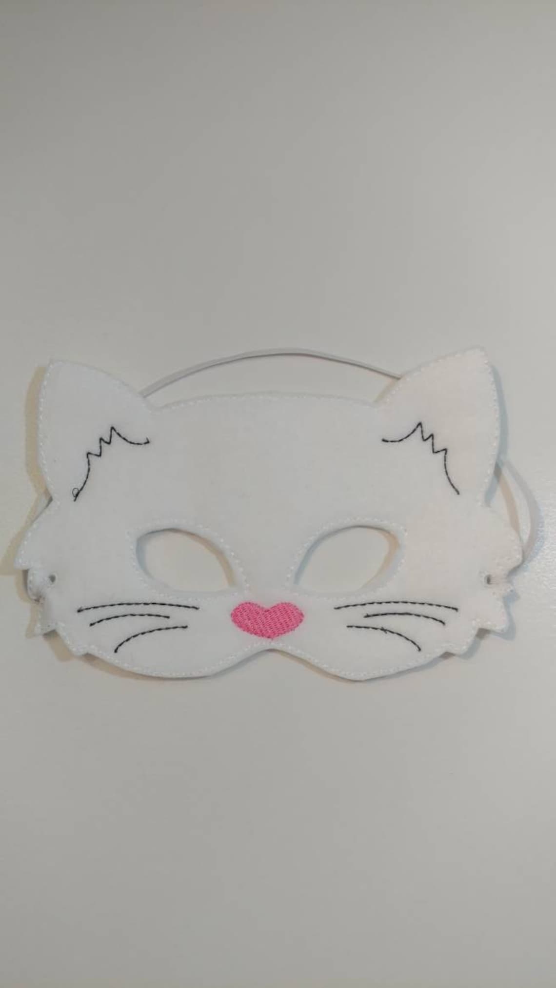 Kids Felt Pretend Play White Cat Mask - Etsy