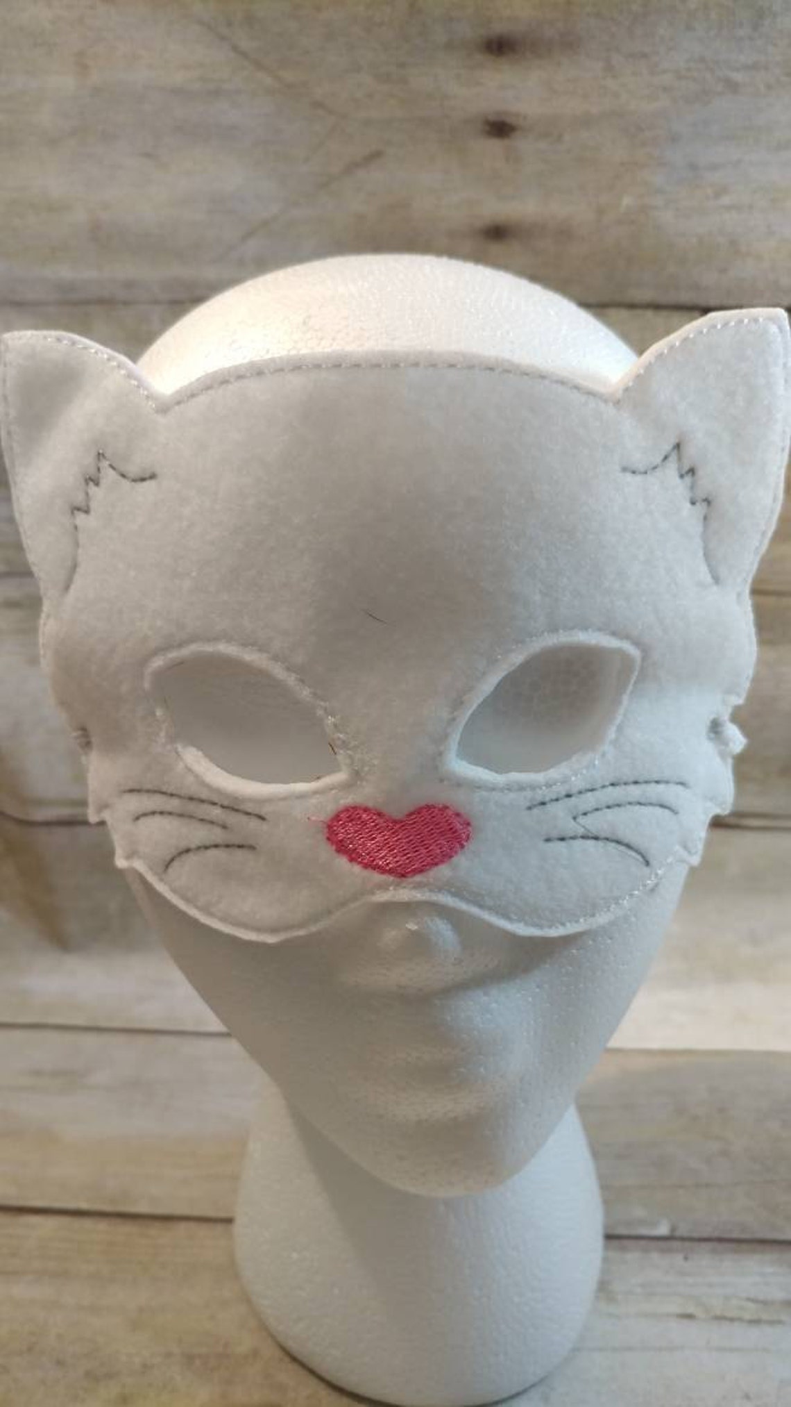 Kids Felt Pretend Play White Cat Mask - Etsy