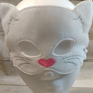 Kids Felt Pretend Play White Cat Mask - Etsy