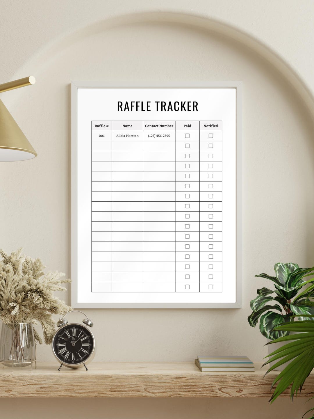 Raffle Tracker Sheet Template Editable Canva Printable Giveaway Entry ...