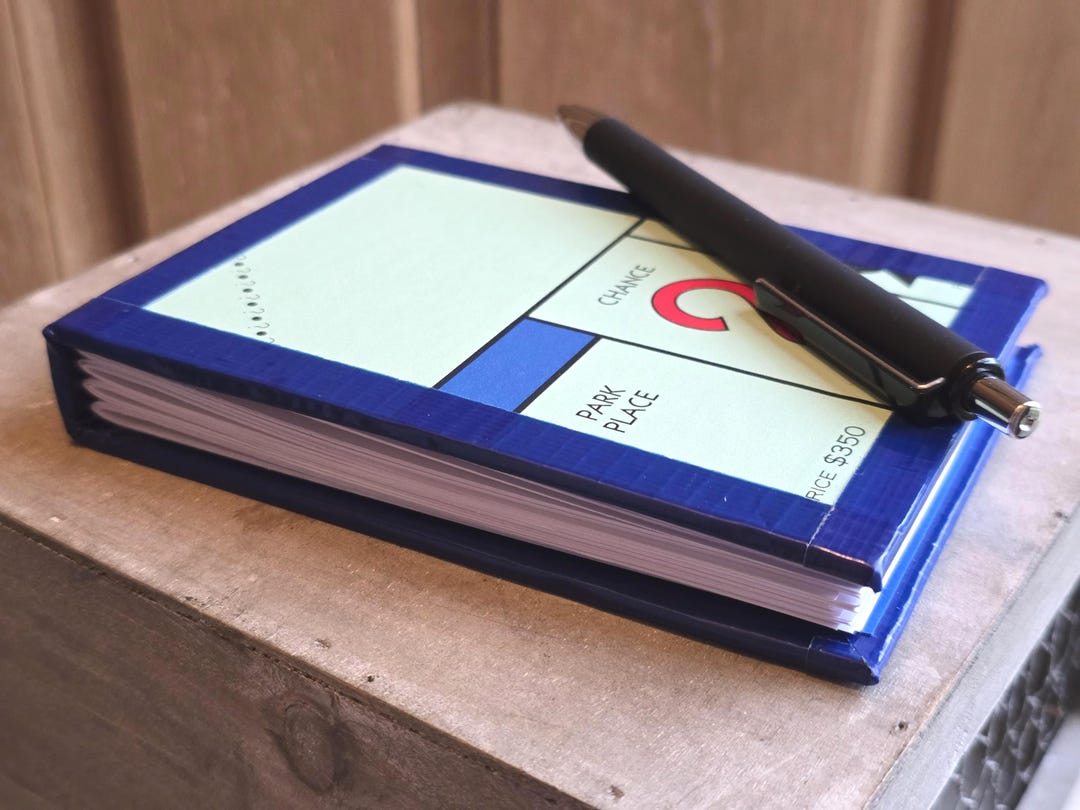Repurposed Monopoly (1985) Board Game - Journal, Sketchbook, Notebook ...