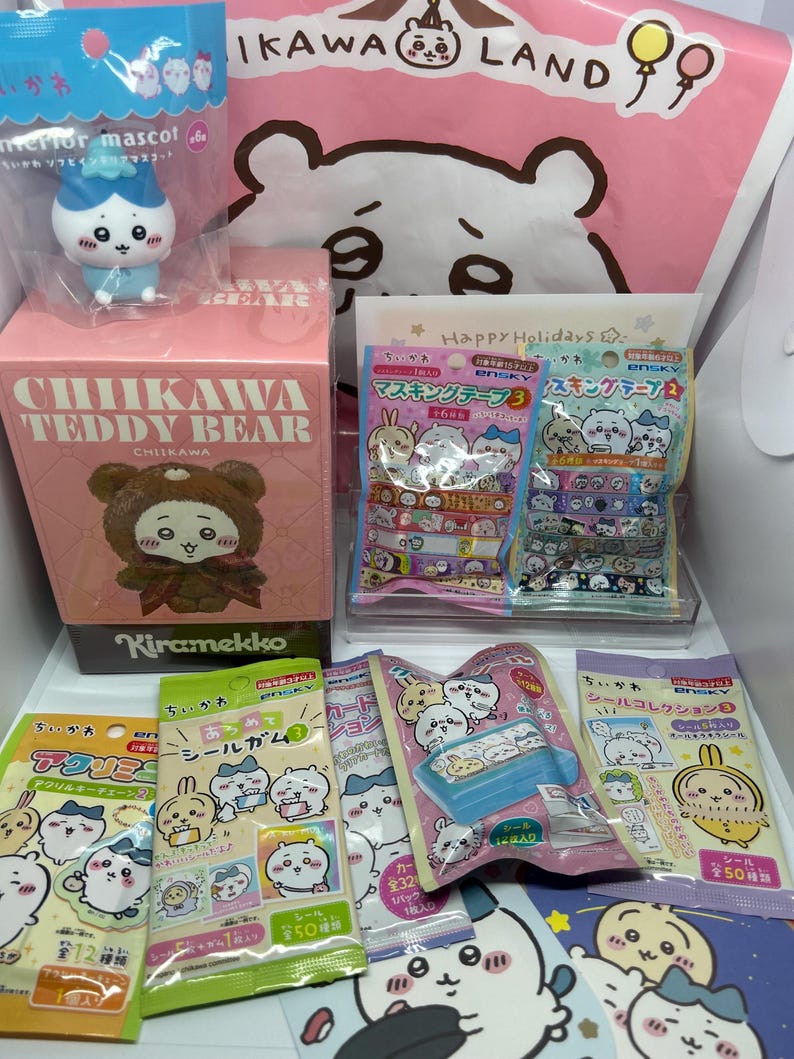Chiikawa Lovers Gift Set - HACHIWARE Kiramekko Limited Edition Bear ...