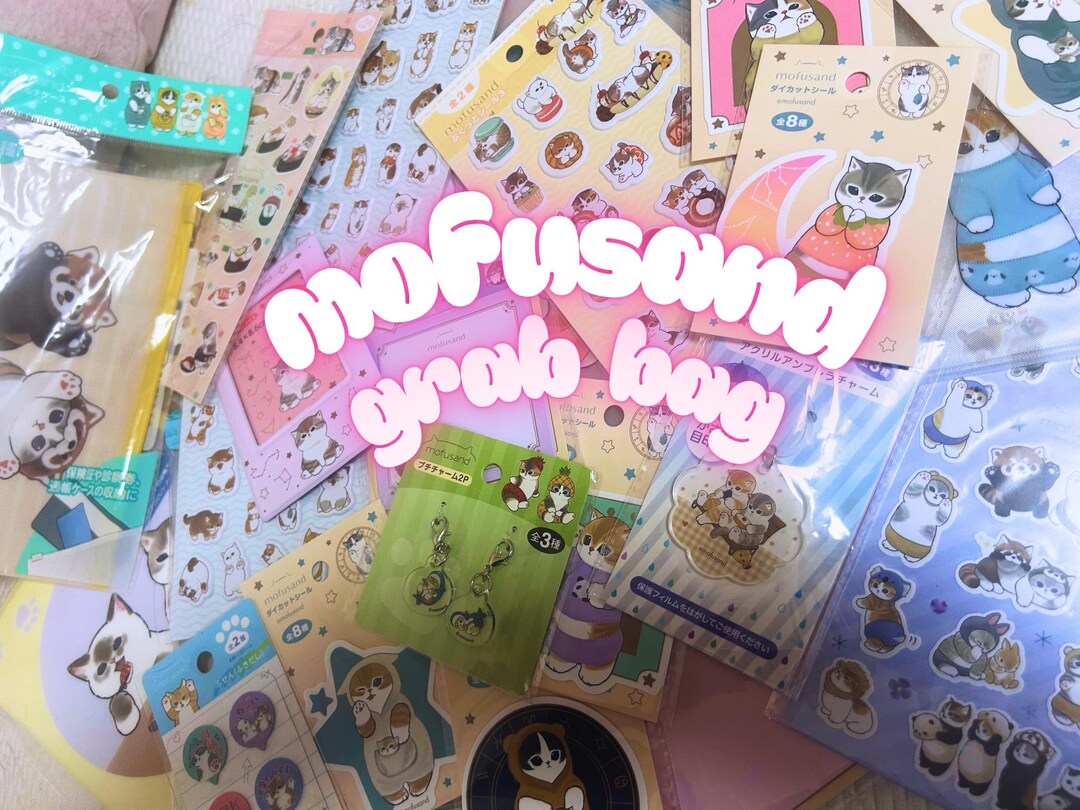 Mofusand Grab Bag | Cute Cat Sticker Pack, Stationery, Charms ...