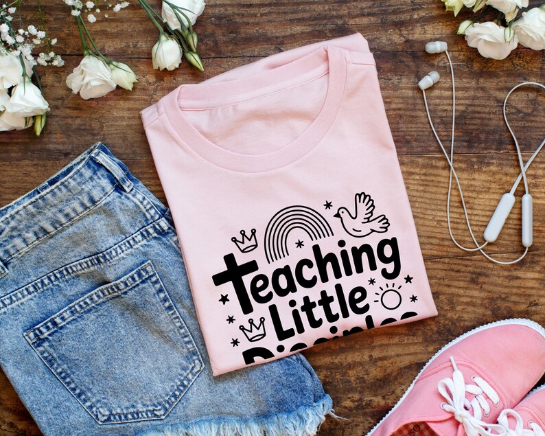 Teaching Little Disciples Svg,religious Bible Verse Design Svg,retro ...