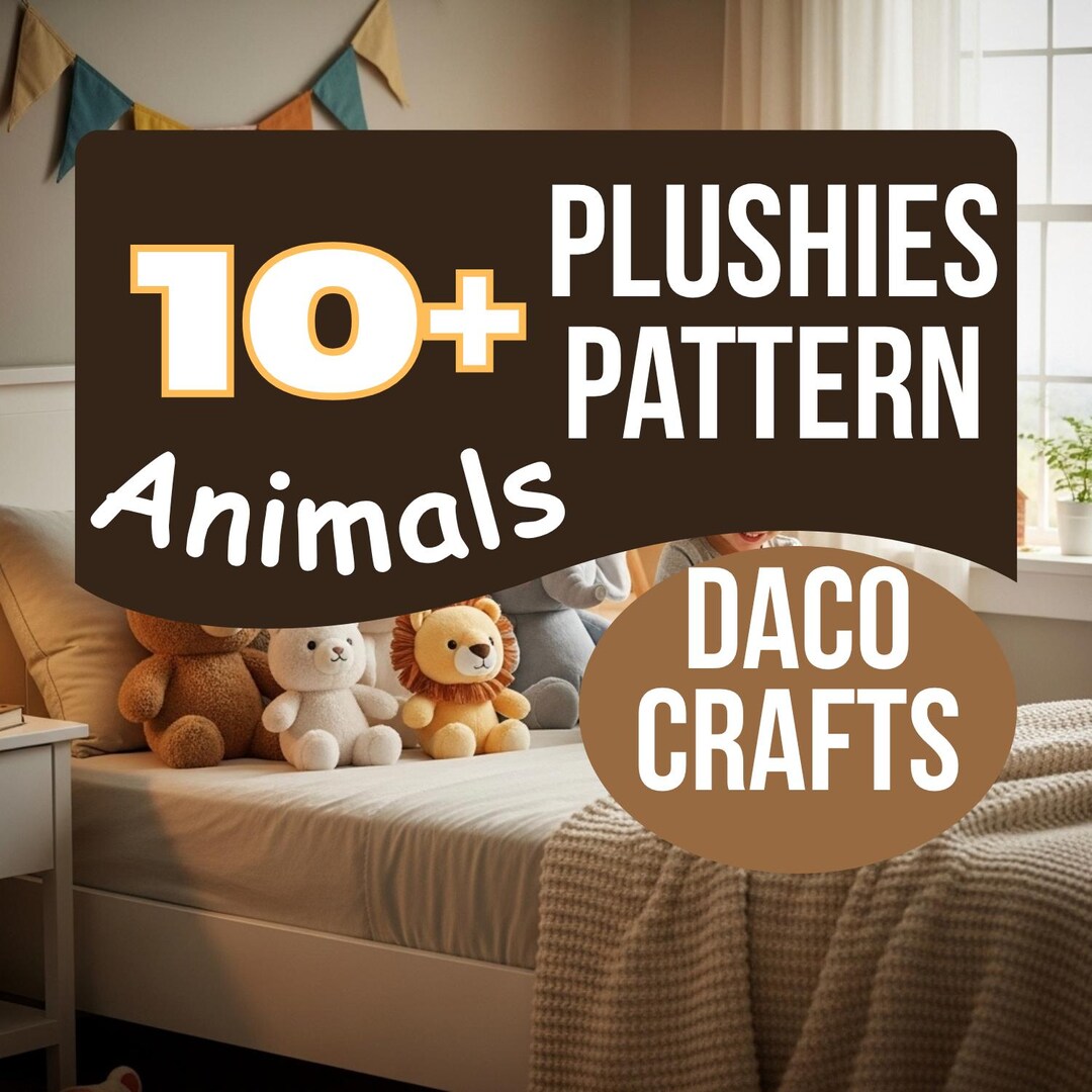 Animal Plush Sewing Pattern | Printable Stuffed Toy Template Digital ...