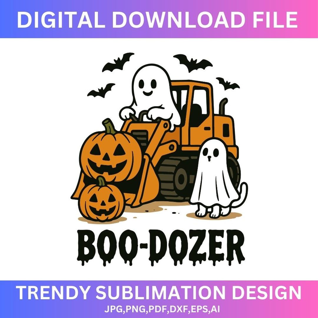 Boo Dozer SVG Png,spooky Season Png,boy Fall Png,halloween Kid Png ...