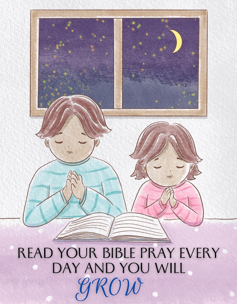 Poster for Children to Read Their Bible - Etsy