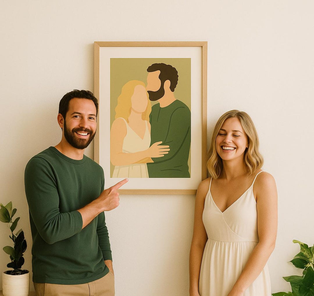 Custom Faceless Portrait – Personalized Minimalist Art (digital ...
