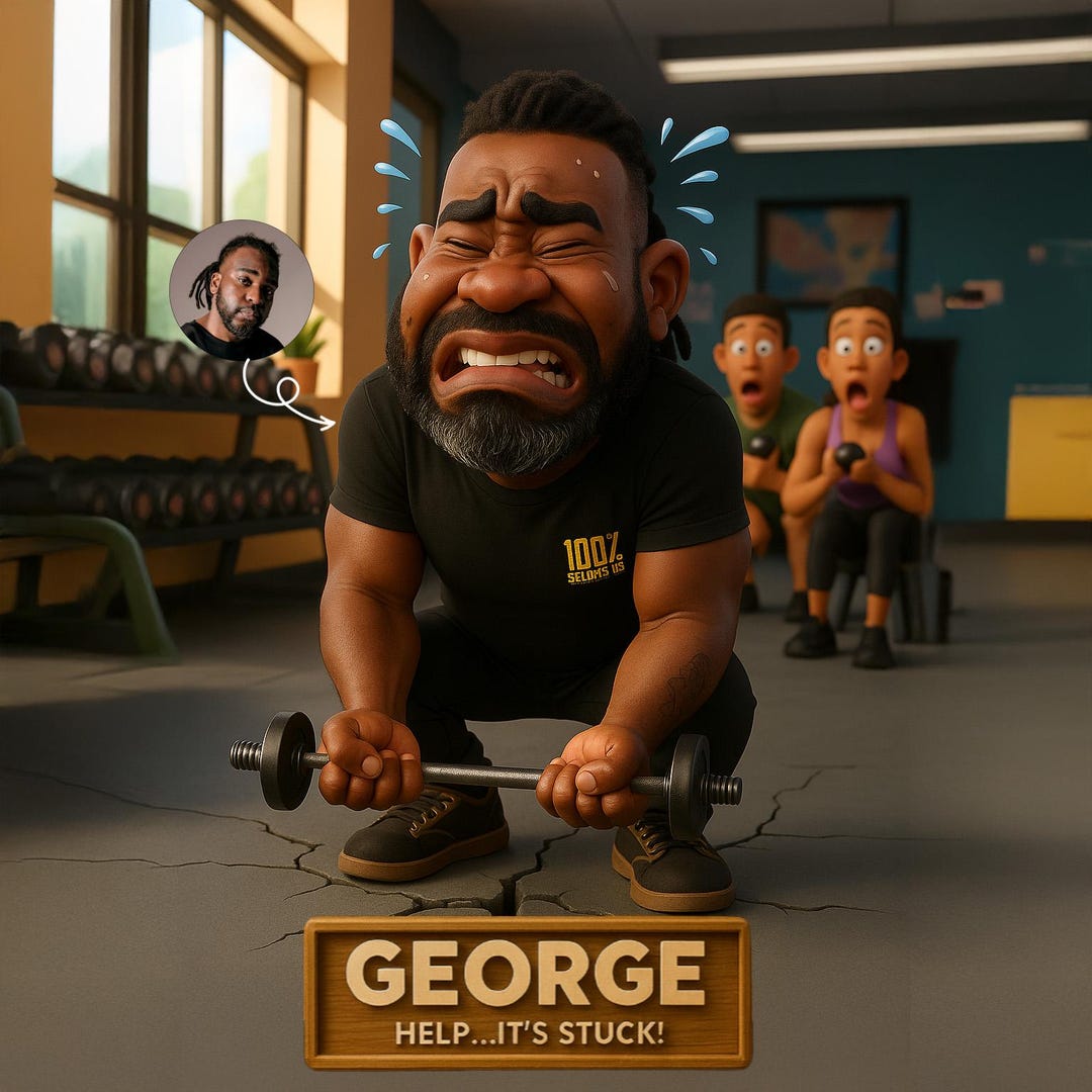 Custom 3D Workout Portrait – Pixar Style Funny Gym Art (digital ...
