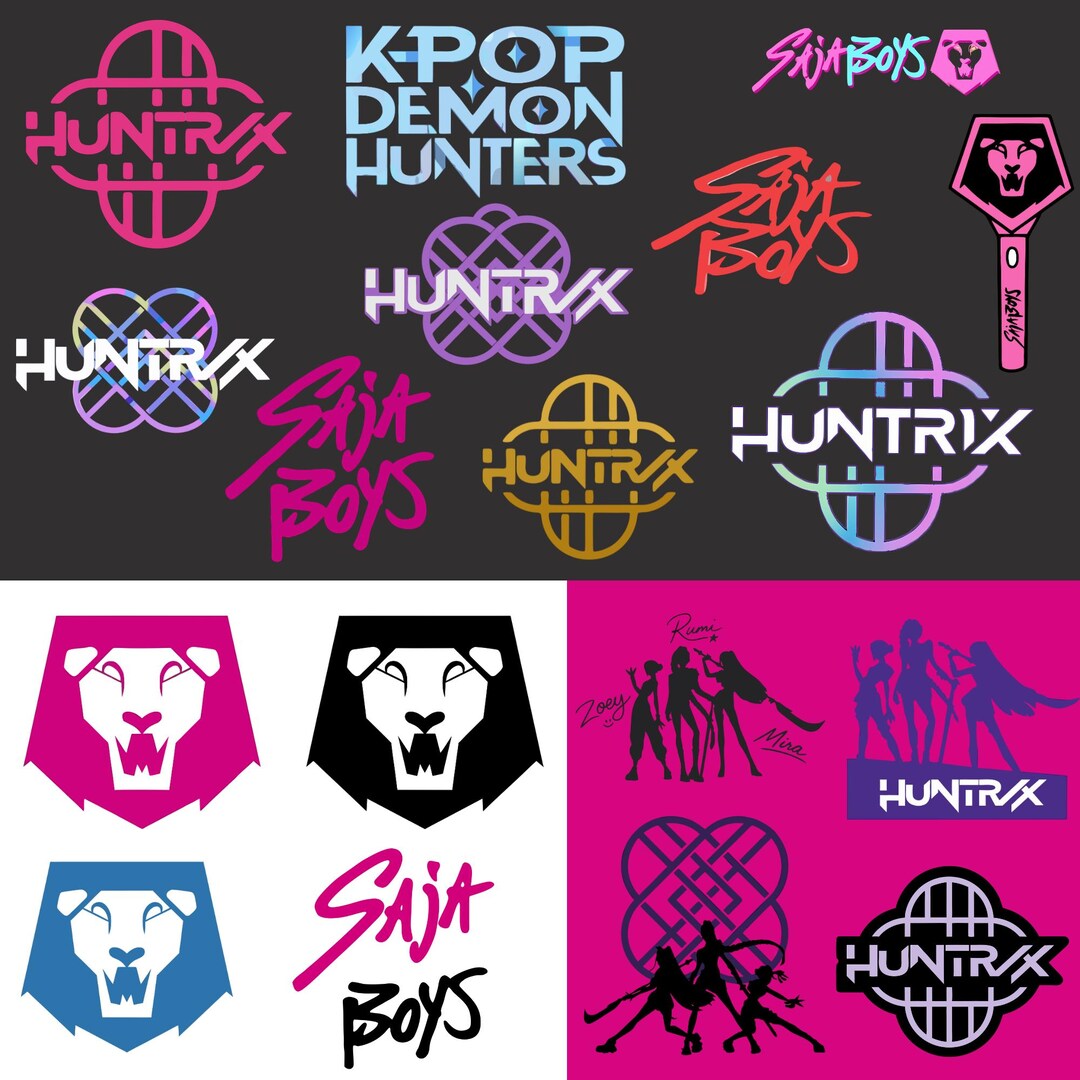 K Pop Huntrix Fanart Logo SVG, Kpop Demon Hunters Printable Cosplay ...