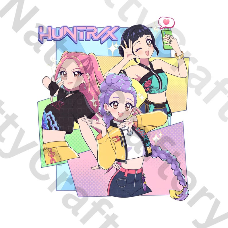 Kpop Demon Hunter Clipart, Saja Girls Saja Boys Pngs, Demon Hunter PNG ...