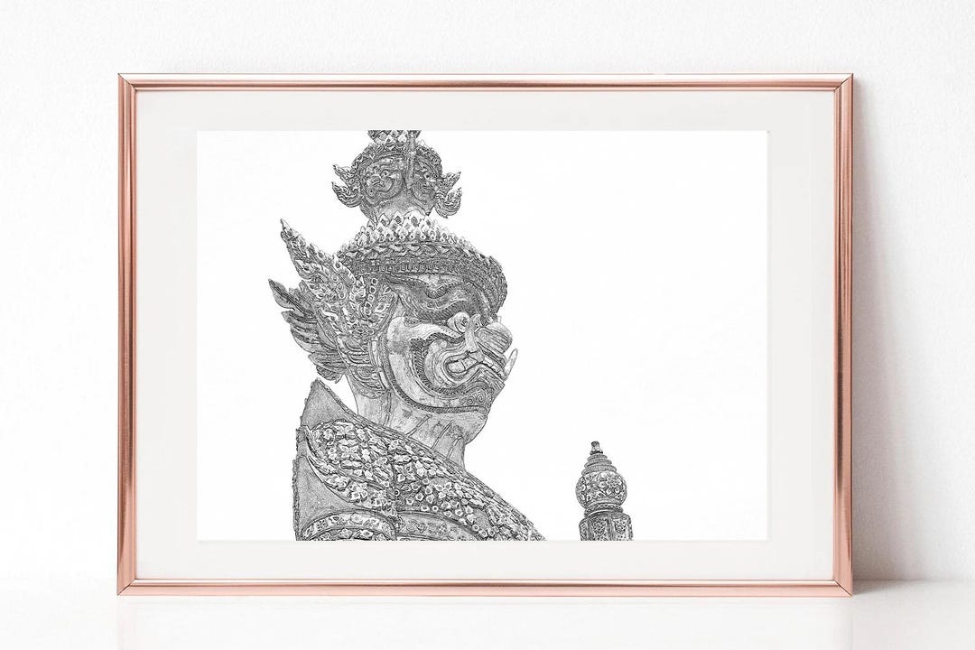 Silk Posters - Yaksha Giant Ramayana Temple of Emerald Buddha Art Gift ...