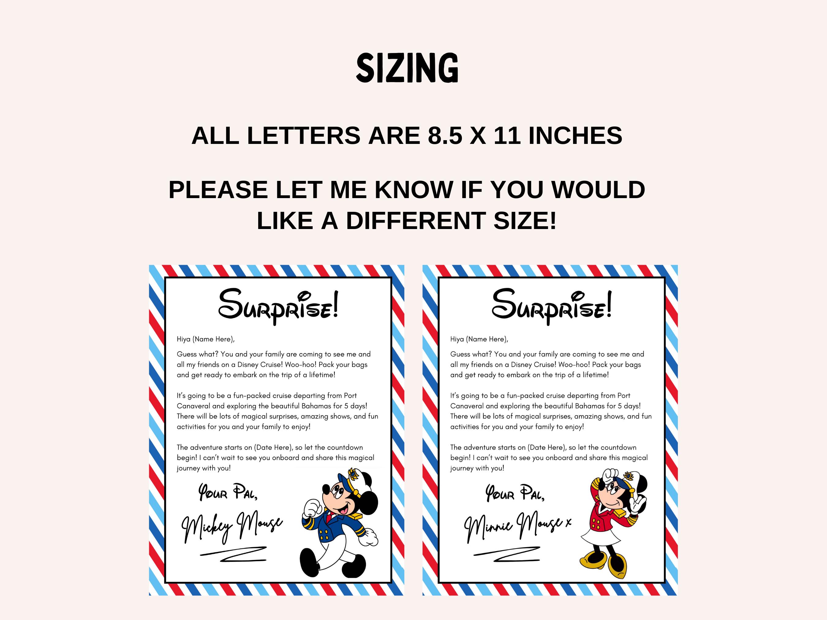 Mickey Cruise Trip Reveal, Letters From Mickey and Minnie, Cruise ...